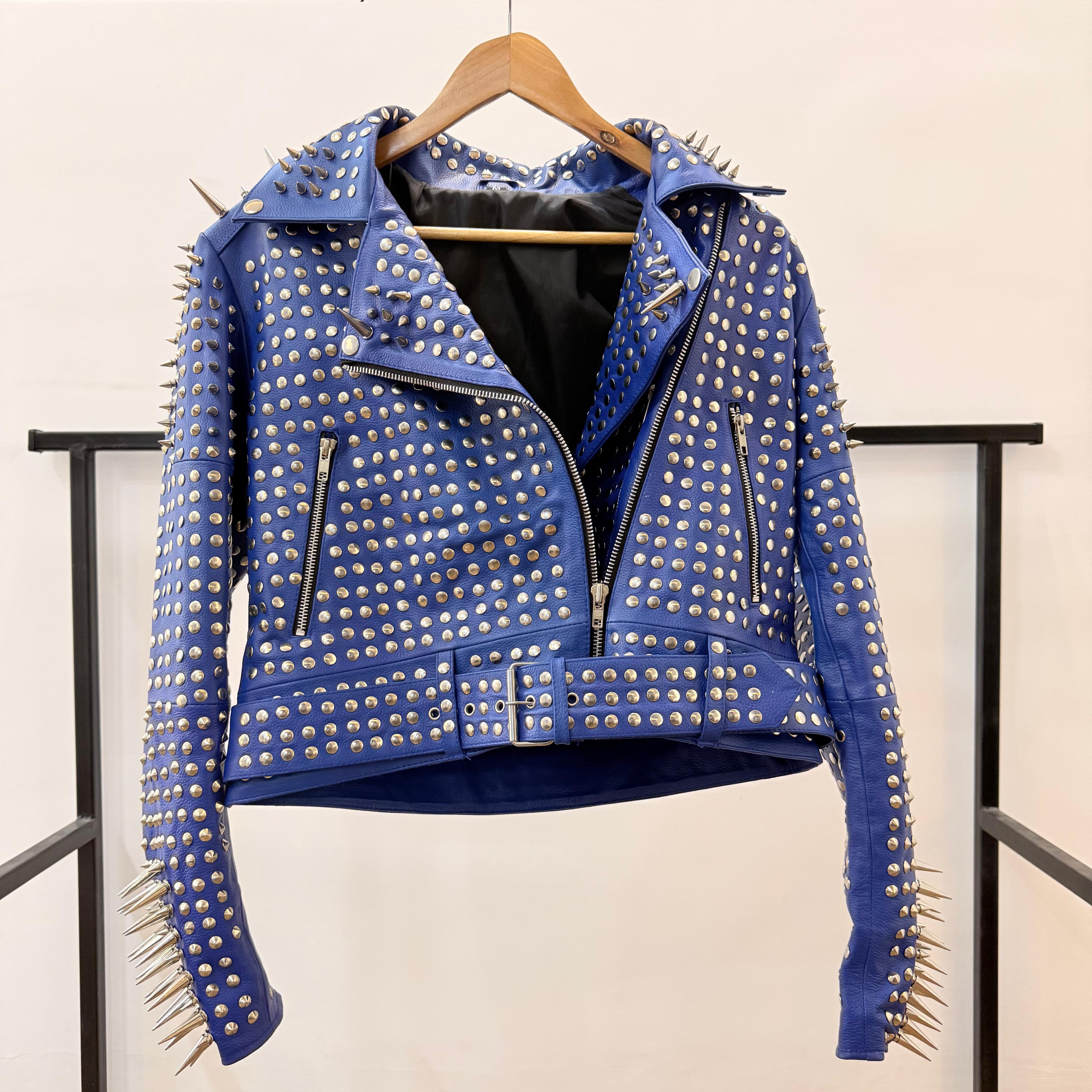 Biker Leather Fashion Jacket With Spikes – ZEYN INDUSTRY